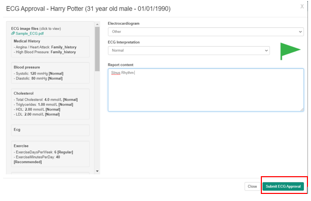 How to review and approve an ECG